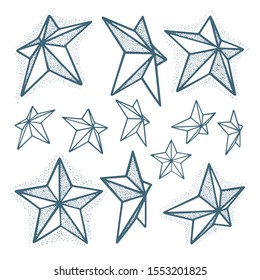 Stars Hand Drawn Stars Vector Illustrations Stock Vector (Royalty Free ...