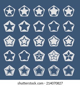Stars Icon Set Stock Vector (Royalty Free) 214070827 | Shutterstock