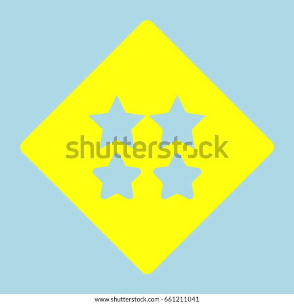 Stars Icon Vector Yellow Romb Hole Stock Vector (Royalty Free ...