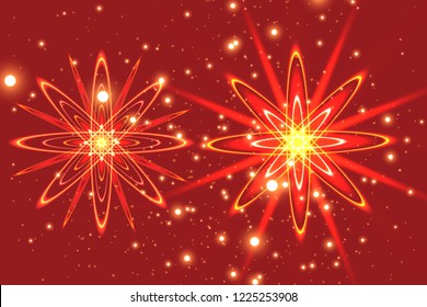 Stars Made Oval Light Effects Glow Stock Vector (Royalty Free) 1225253908