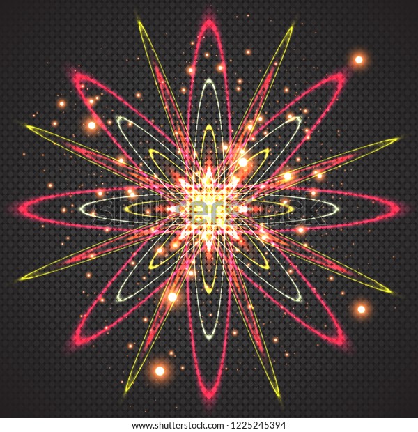Stars Made Oval Light Effects Glow Stock Vector (Royalty Free ...