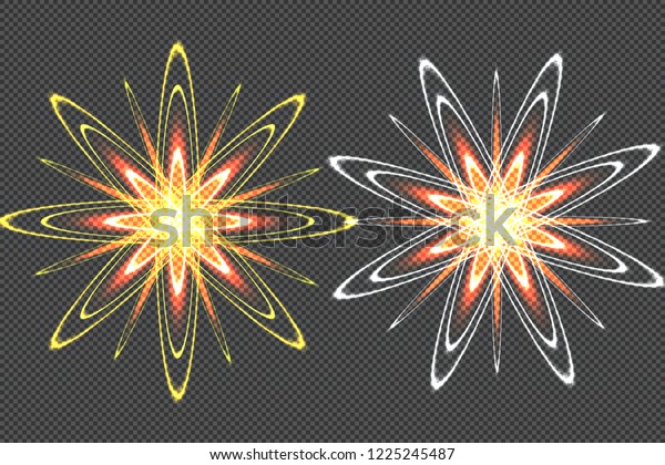 Stars Made Oval Light Effects Glow Stock Vector (Royalty Free ...