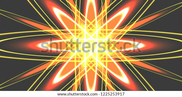 Stars Made Oval Light Effects Glow Stock Vector (Royalty Free ...
