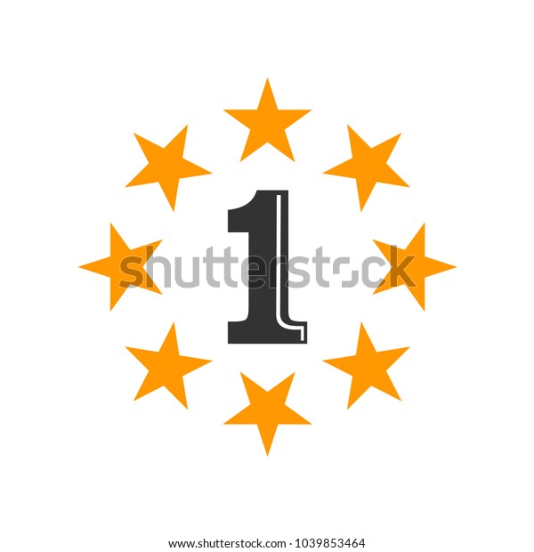 Stars Number One Logo Stock Vector (Royalty Free) 1039853464 | Shutterstock