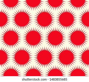Stars Seamless Pattern Red Ivory Shades Stock Vector (Royalty Free ...