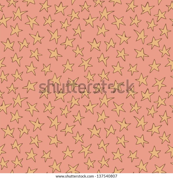 Stars Seamless Pattern Repetitive On Ypink Stock Vector (Royalty Free ...