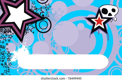 Stars Skull Cartoon Background Vector Format Stock Vector (Royalty Free ...