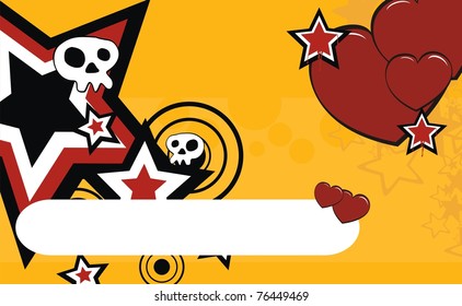 Stars Skull Cartoon Background Vector Format Stock Vector (Royalty Free ...