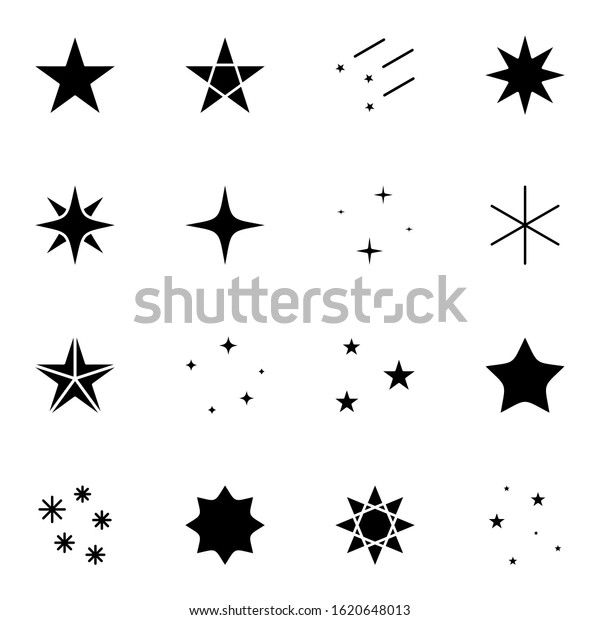 Stars Starlight Icon Set Simple Stars Stock Vector (Royalty Free ...