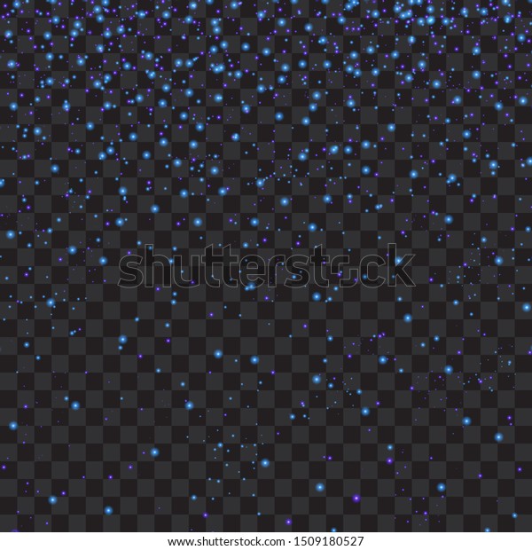 Stars Starry Sky Stardust On Transparent Stock Vector (Royalty Free ...