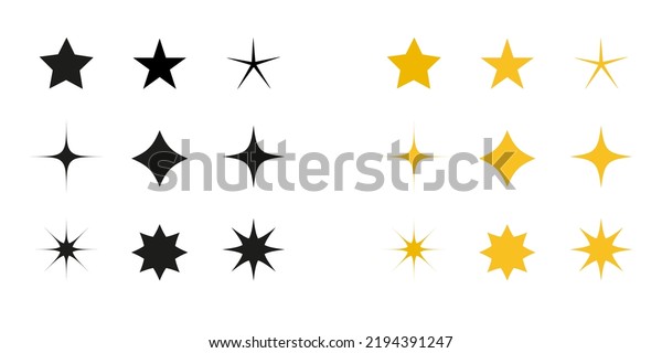 Stars Vector Icons Different Star Shapes Stock Vector (Royalty Free ...