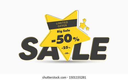 Mega Sale Offer Banner Design 70 Stock Vector (Royalty Free) 1583480428 ...