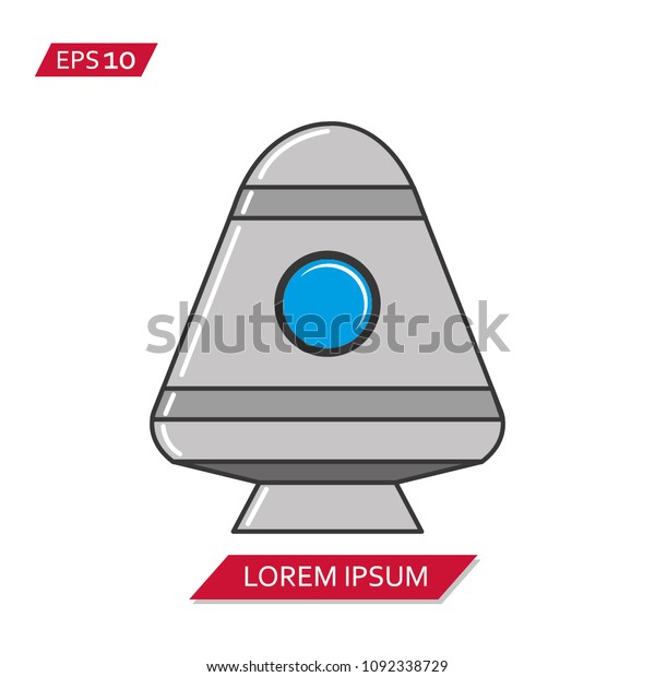 Starship Vector Icon Symbol Stock Vector (Royalty Free) 1092338729 ...