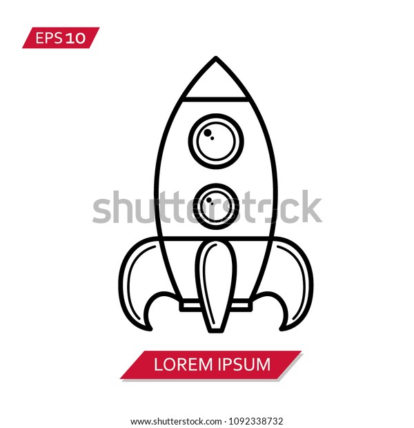 Starship Vector Icon Symbol Stock Vector (Royalty Free) 1092338732 ...