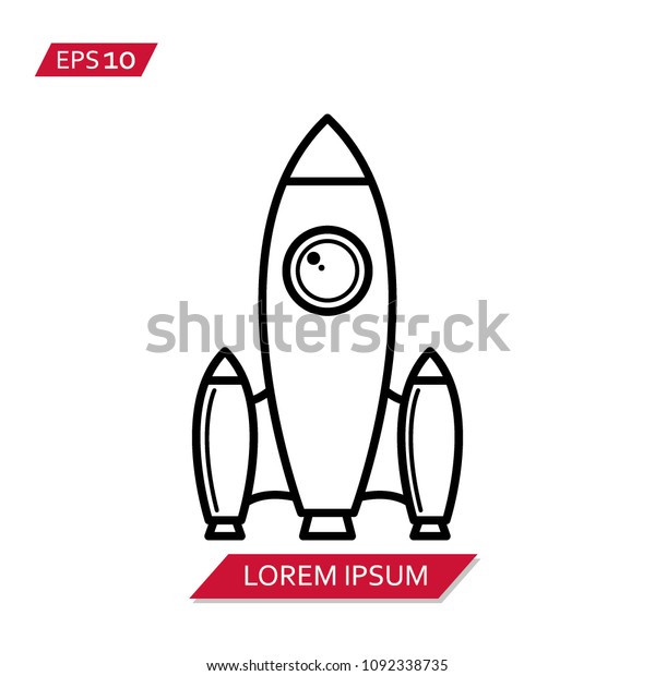 Starship Vector Icon Symbol Stock Vector (Royalty Free) 1092338735 ...