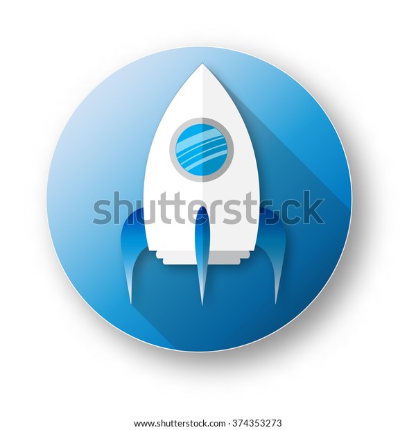 Start Arrow Symbol On Blue Background Stock Vector (Royalty Free ...