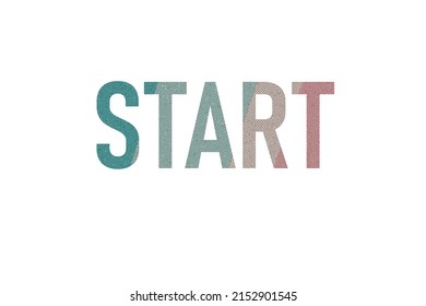 Start Colorful Typography Text Banner Vector Stock Vector (Royalty Free ...