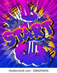 Start Comic Book Word Text On Stock Vector (Royalty Free) 2084296696 ...