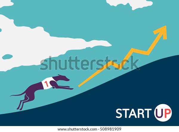 Start Concept Illustration Greyhound Dog Racing Stock Vector (Royalty ...