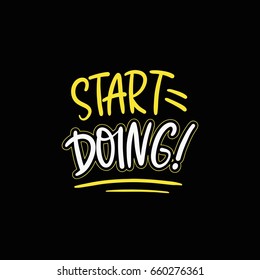 Start Doing Bright Colored Letters Modern Stock Vector (Royalty Free ...