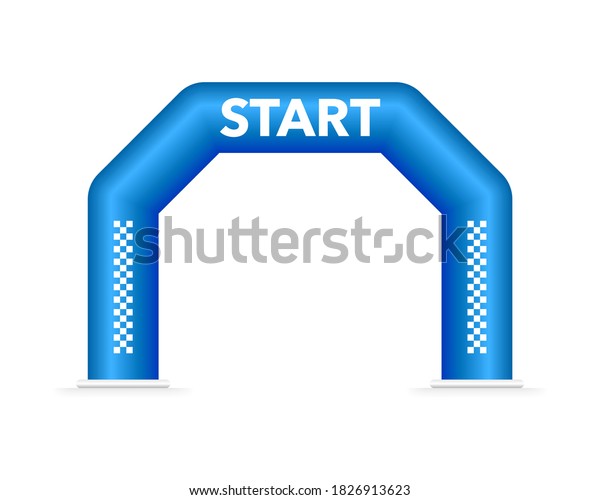 Start Finish Flag Banner Concept Design Stock Vector (Royalty Free ...