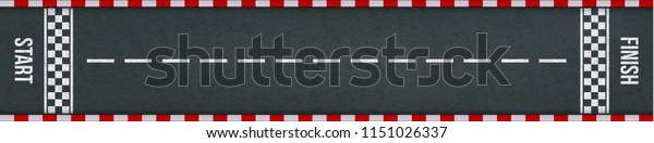 Start Finish Line Racing Track Marking Stock Vector (Royalty Free ...