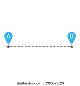Start Finish Map Pin Route Vector Stock Vector (Royalty Free ...