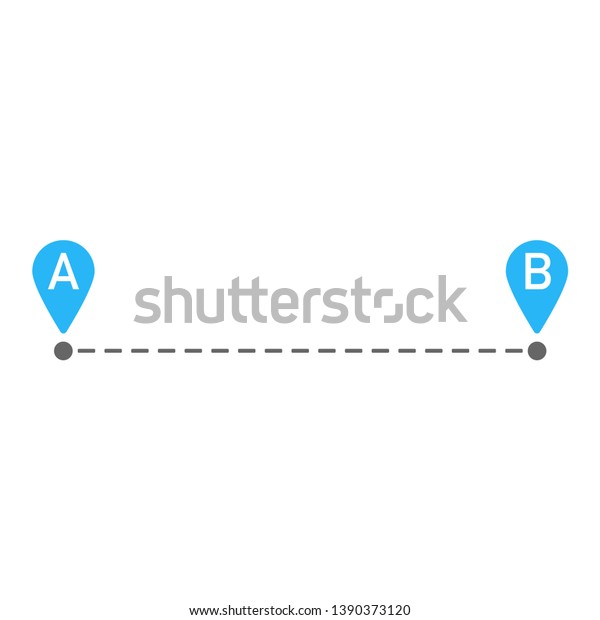 Start Finish Map Pin Route Vector Stock Vector (Royalty Free ...