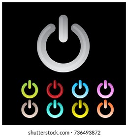 Start Icon Power Switch Icon Logo Stock Vector (Royalty Free) 736493872 ...
