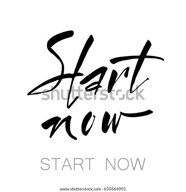 Start Now Vector Illustration Stock Vector (Royalty Free) 650664901 ...