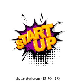 Start Project Comic Text Sound Effects Stock Vector (Royalty Free ...