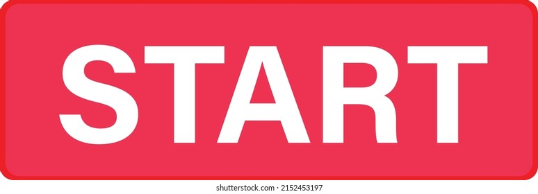 Start Red Square On White Background Stock Vector (Royalty Free ...