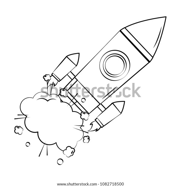 Start Rocket Pop Art Style Stock Vector (Royalty Free) 1082718500 ...