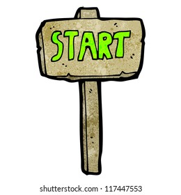 Startzeichen-Cartoon: Stock-Vektorgrafik (Lizenzfrei) 79556062 ...