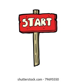 Start Sign Cartoon: เวกเตอร์สต็อก (ปลอดค่าลิขสิทธิ์) 79695550
