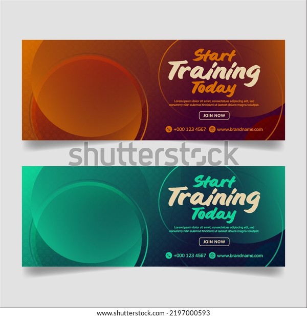 Start Training Today Gym Social Media Stock Vector (Royalty Free ...