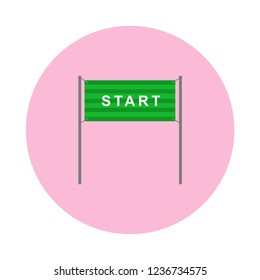 Start Vector Banner Race Marathon Competition Stock Vector (Royalty ...