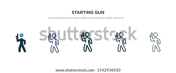 Starting Gun Icon Different Style Vector Stock Vector (Royalty Free ...