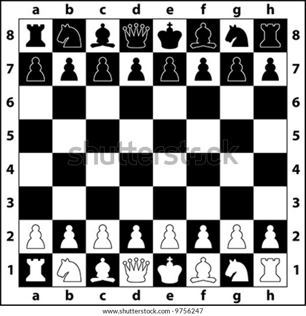 Starting Positions Chess Pieces On Chess Stock Vector (Royalty Free ...