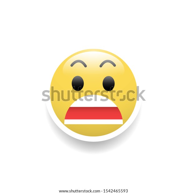 Startled Face Emoticonvector Illustration Stock Vector (Royalty Free ...