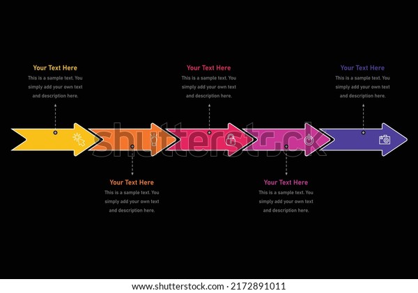 Startup Development Stages Flowchart Infographics Vector: เวกเตอร์สต็อก ...
