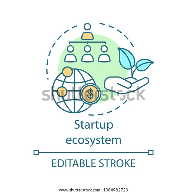 Startup Ecosystem Concept Icon Environmental Organizations Stock Vector ...