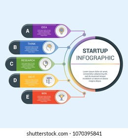 Startup Infographics Modern Design Concept 5 Stock Vector (Royalty Free ...