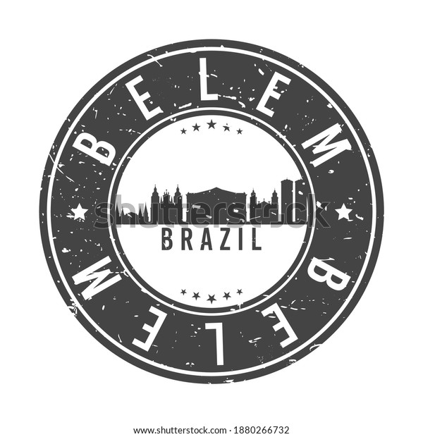 State Brazil Skyline Stamp Round Postmark Stock Vector (Royalty Free ...