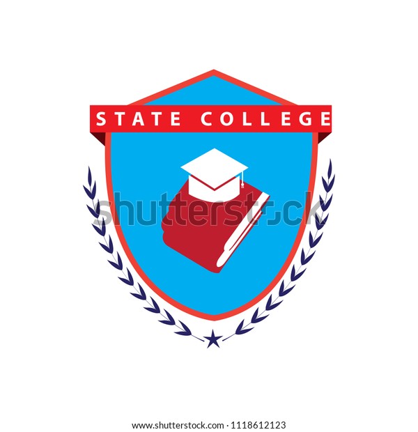 State College Emblem Logo Laurel Wreath Stock Vector (Royalty Free ...