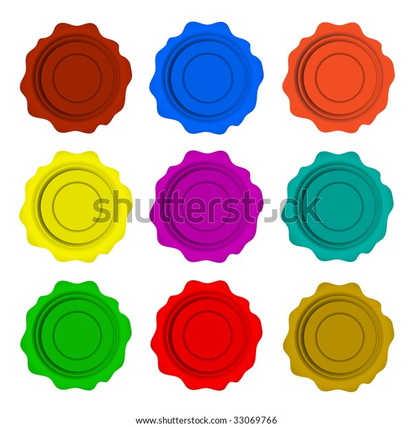 State Color Printing Stamps Stock Vector (Royalty Free) 33069766 ...