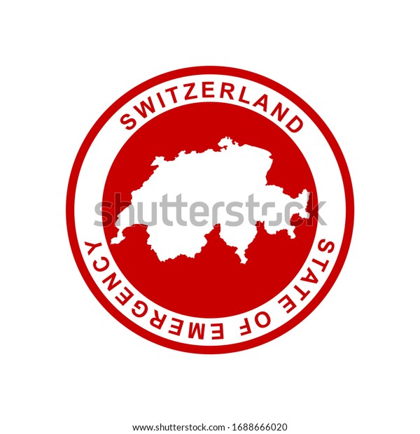 State Emergency Vector Switzerland Stock Vector (Royalty Free ...
