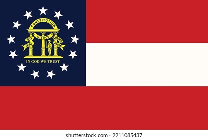State Flag Georgia Vector Illustration Stock Vector (Royalty Free ...