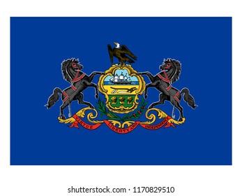 State Flag Pennsylvania Stock Vector (Royalty Free) 1170829510 ...