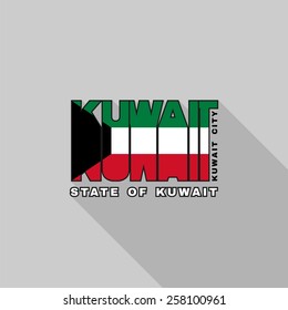 State Kuwait Flag Letters Typography Tshirt Stock Vector (Royalty Free ...